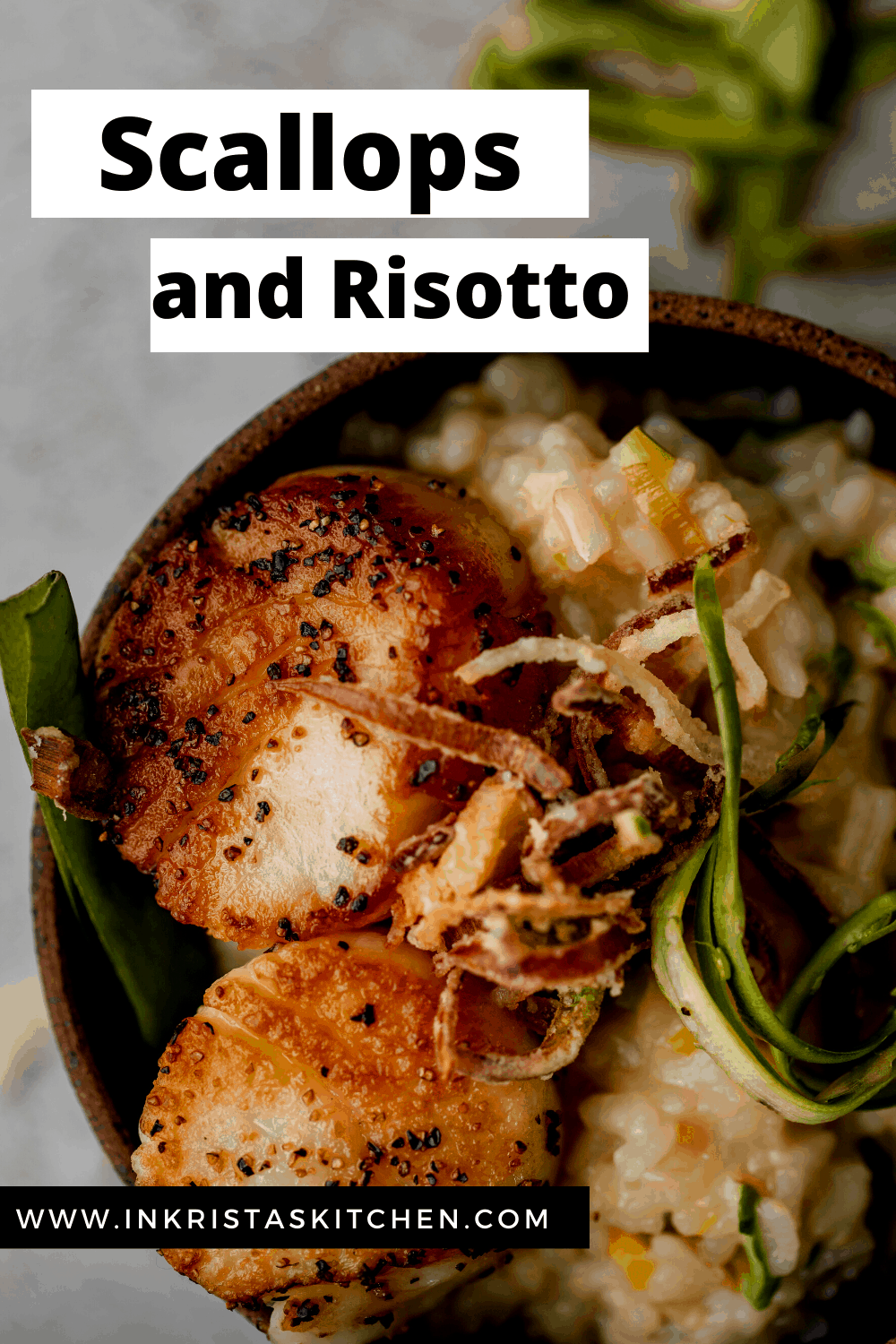 Scallops and Risotto - In Krista's Kitchen