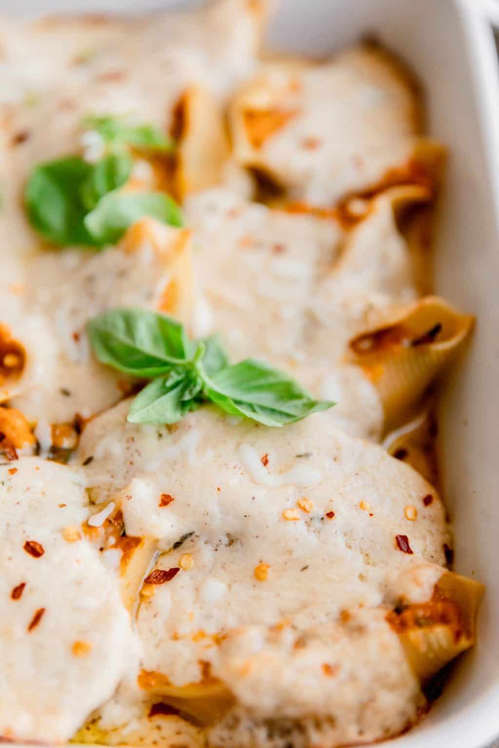 Pumpkin and Cheese Stuffed Shells - In Krista's Kitchen