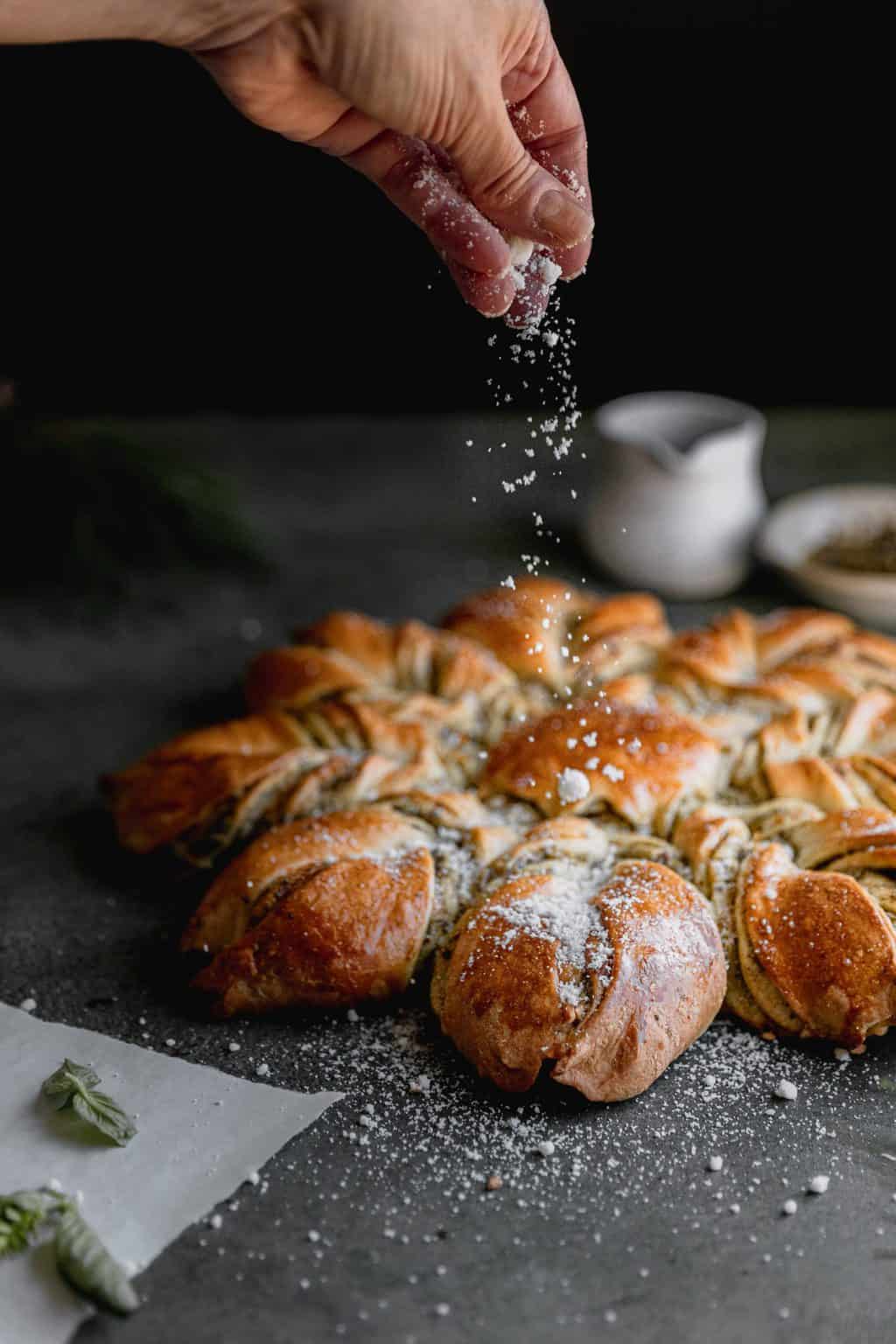Pesto Artichoke Star Bread - In Krista's Kitchen