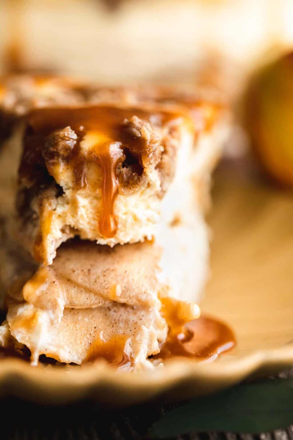Apple Pie Stuffed Cheesecake - In Krista's Kitchen//delicious meals and ...