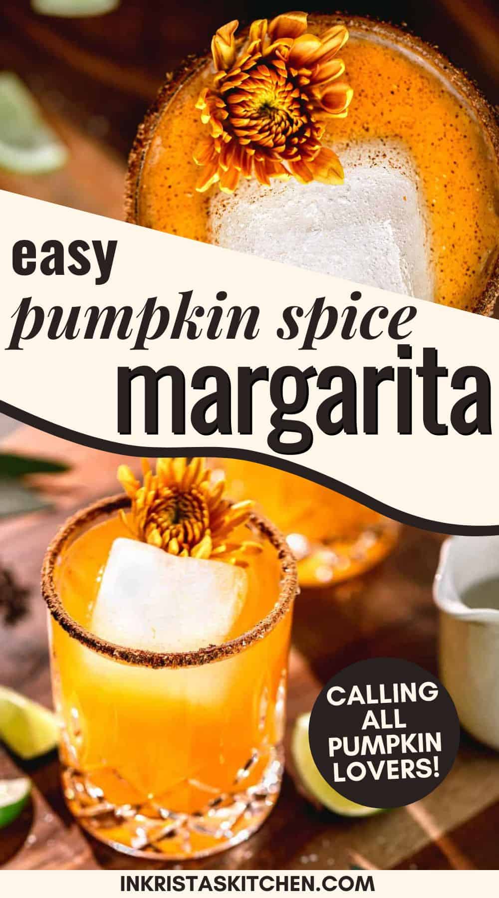 Easy Pumpkin Spice Margarita - In Krista's Kitchen