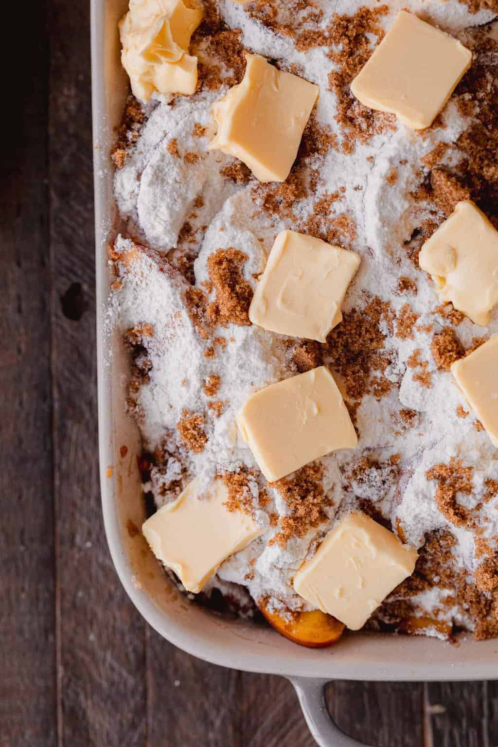 Peach Cobbler With Cake Mix Recipe - In Krista's Kitchen