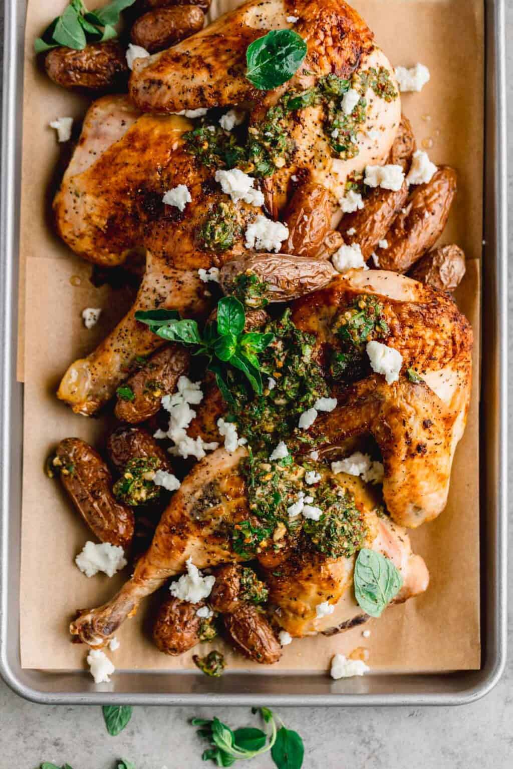 Roasted Half Chicken With Chimichurri - In Krista's Kitchen